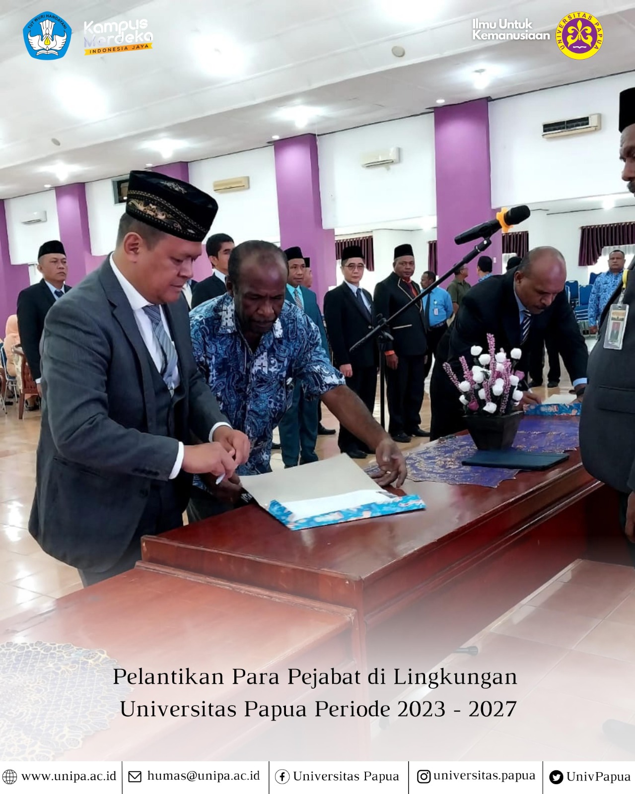 REKTOR MEKY SAGRIM LANTIK 12 PEJABAT DI LINGKUNGAN UNIPA, SEPULUH ...